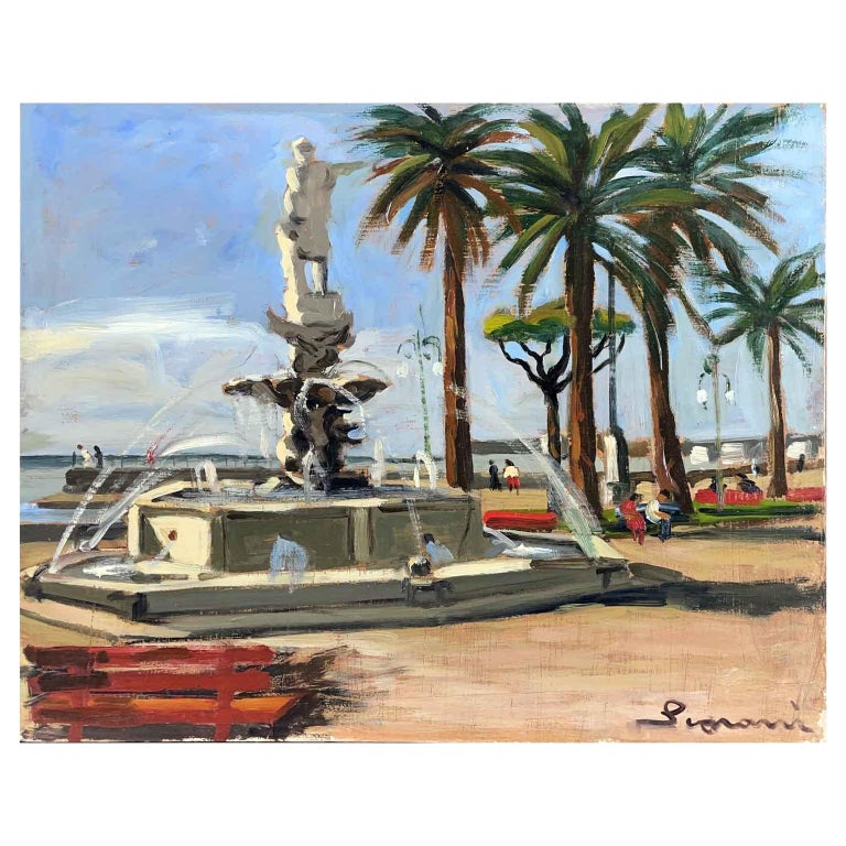 Italian Marine Landscape Santa Margherita Ligure by Annibale Scaroni ...