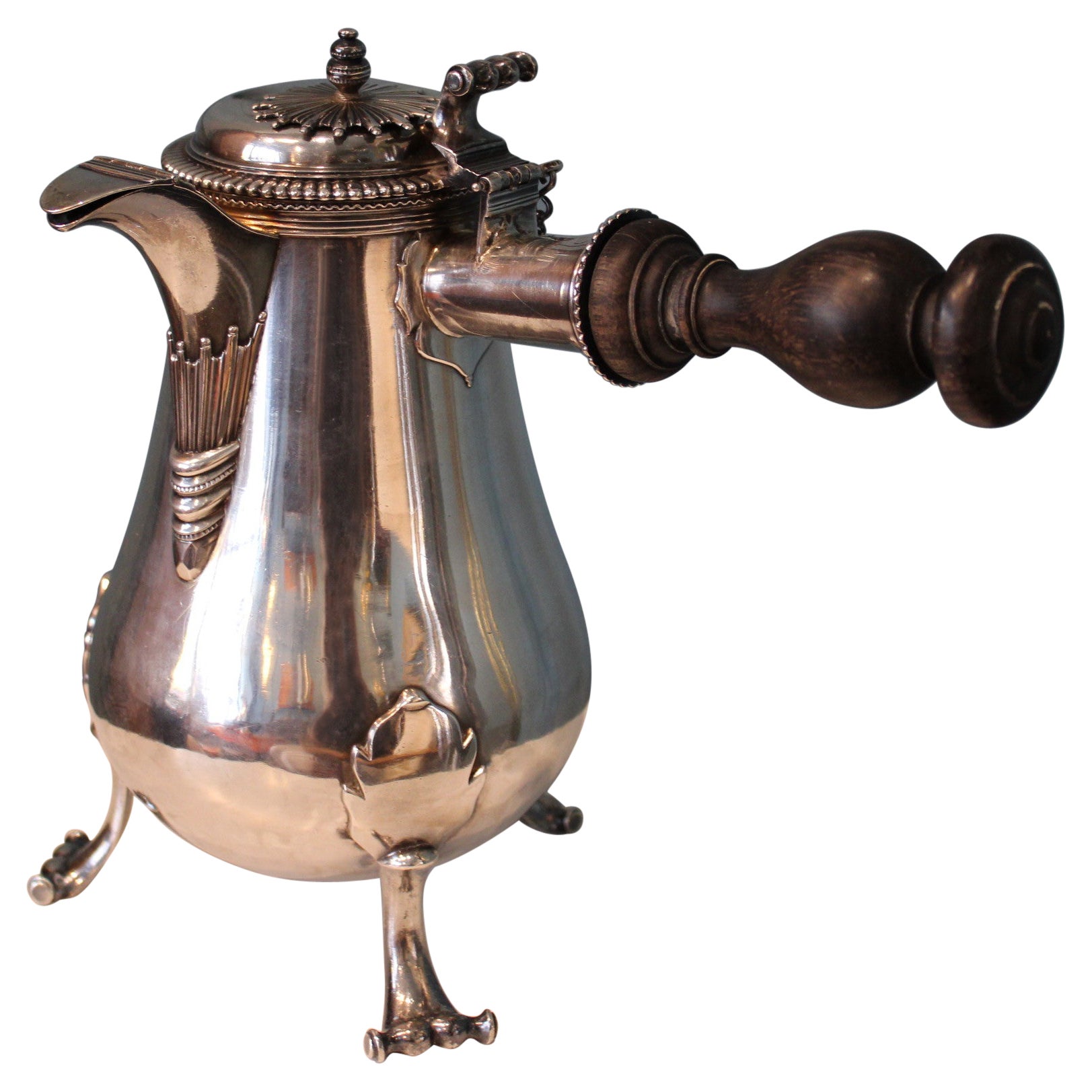Silver Chocolate Pot, Belgium, 18th Century at 1stDibs