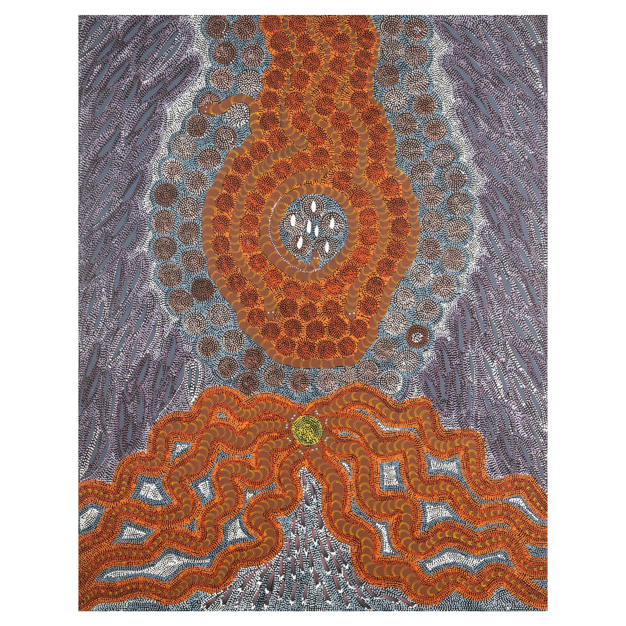 Aboriginal Contemporary Fiber Art Camp Dog For Sale at 1stDibs