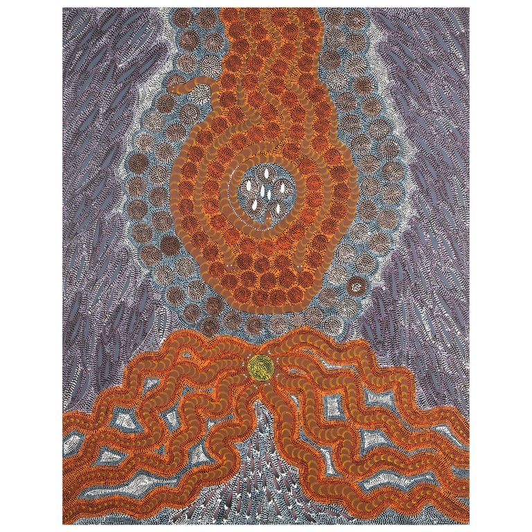 Australian Aboriginal Art Janet Forrester Ngala Painting Snake and ...