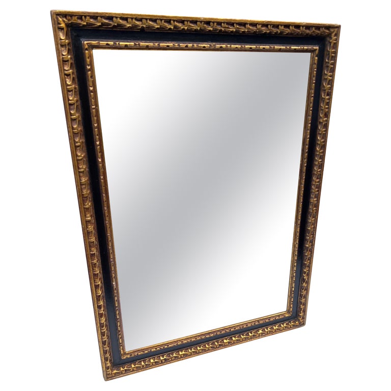 Large Gilt Cobalt Blue Black Mirror For Sale at 1stDibs