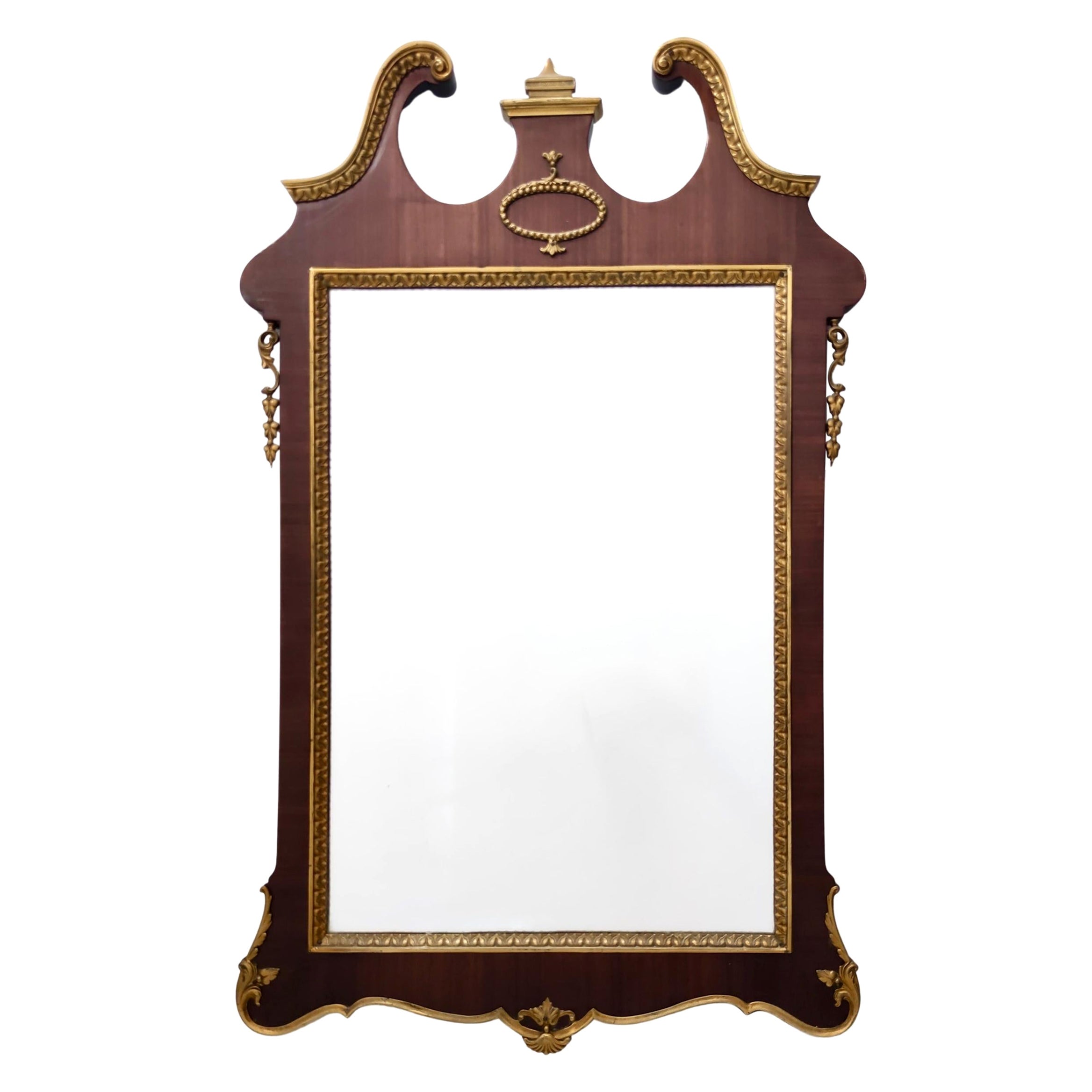 Stunning Indian Silver Repouse Wall Mirror with Ornately Cast and ...