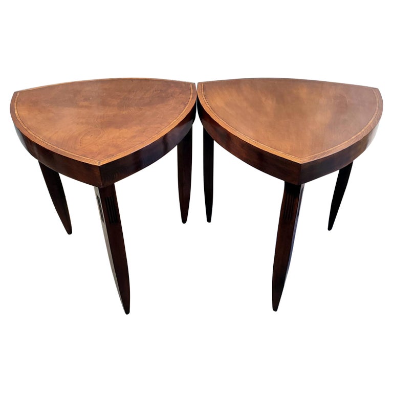 Pair of Triangular Side Tables For Sale at 1stDibs