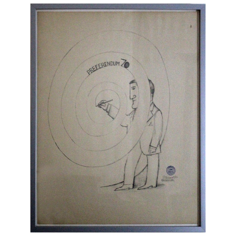 Saul Steinberg Referendum 70 Political Campaign Poster Lithograph ...
