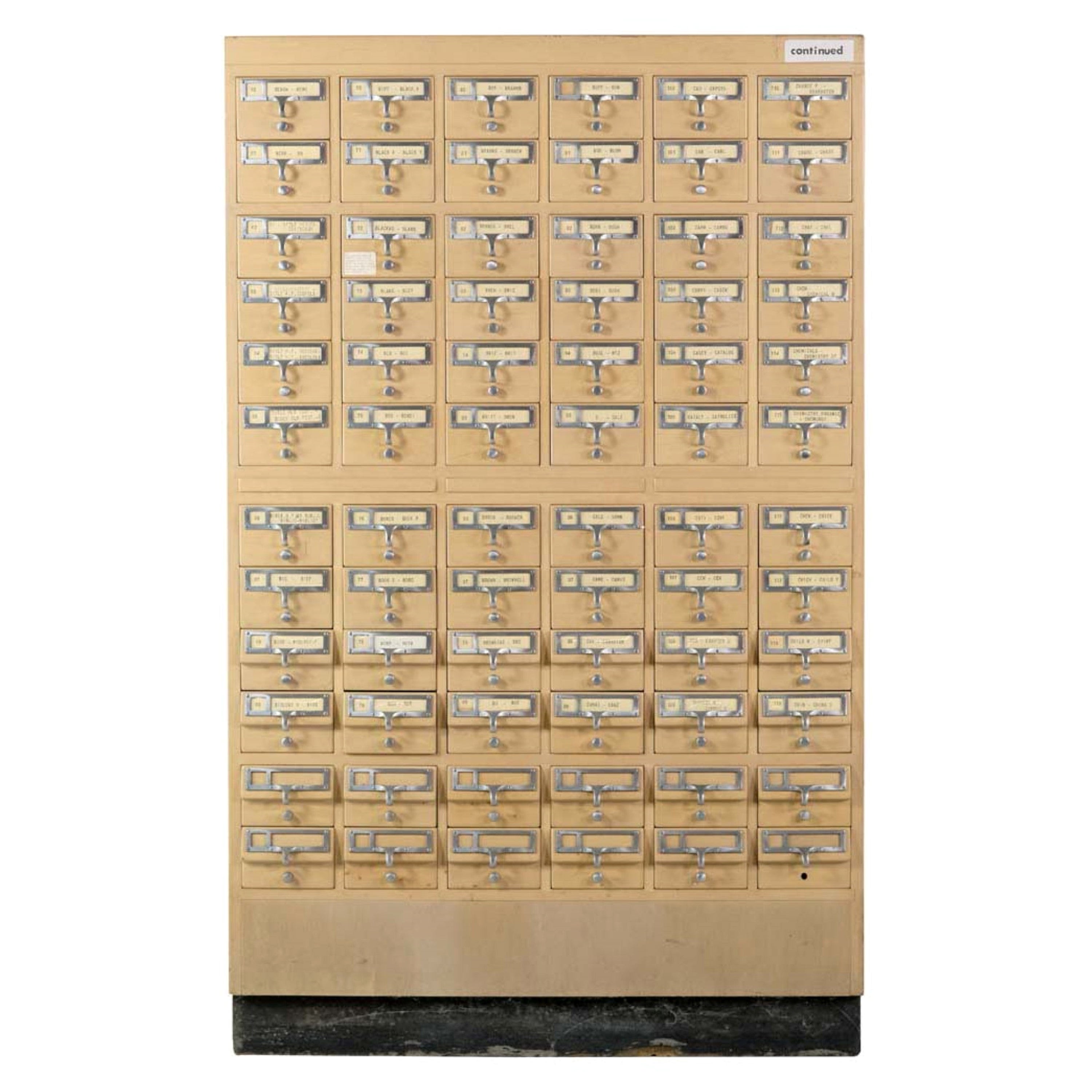 Card Catalog 72 Drawer at 1stDibs | dewey decimal cabinet, dewey ...