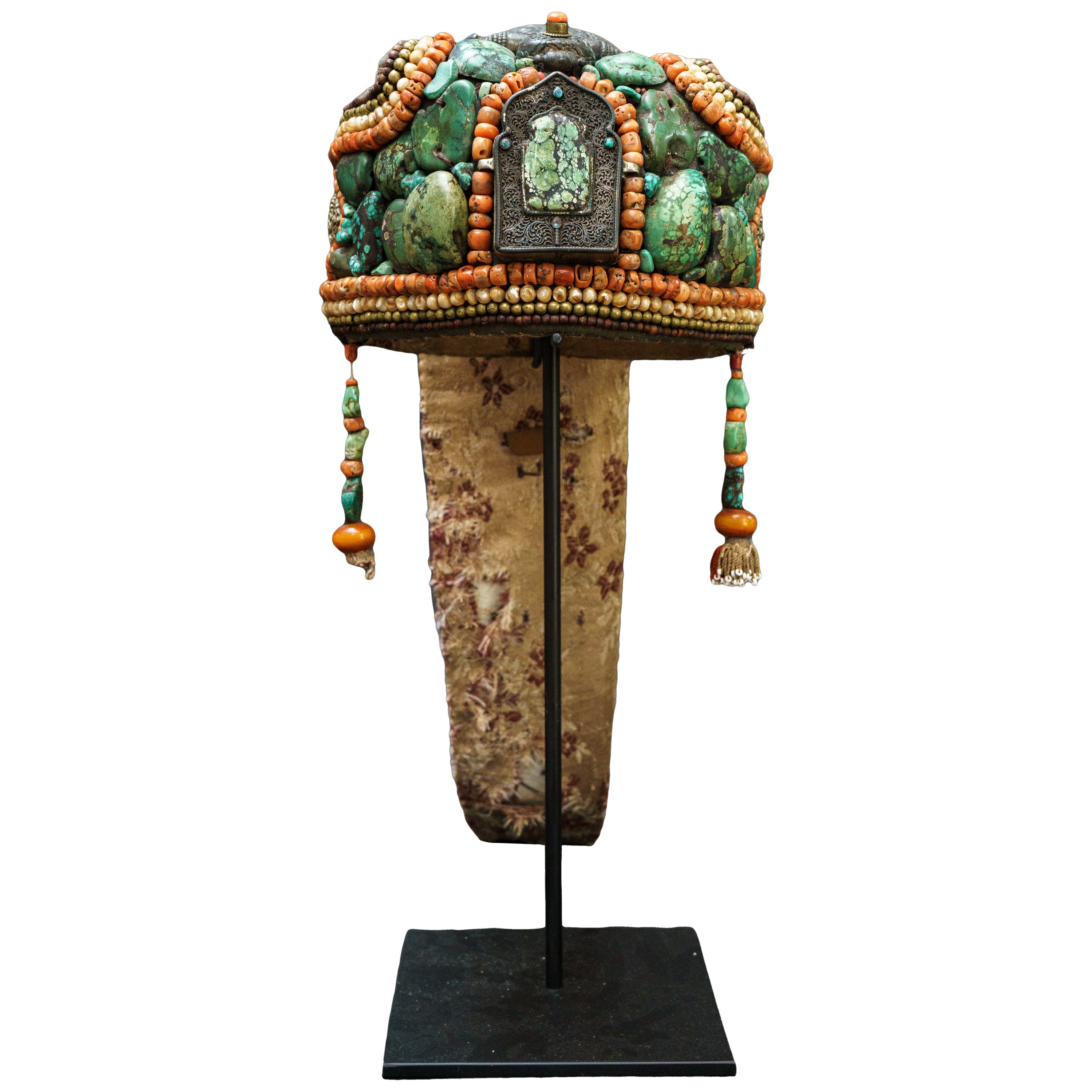 Chinese Opera Theatre Headdress, Ears, Dragons, Ruby at 1stDibs