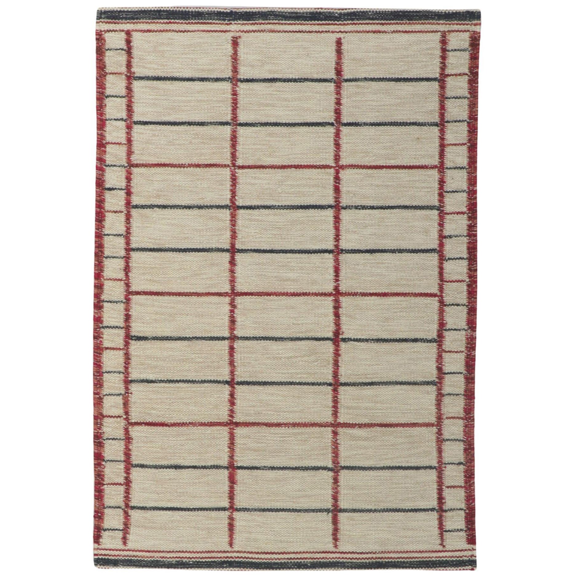 Swedish Scandinavian Blue Kilim Rug Inspired by Irma Kronlund For Sale ...