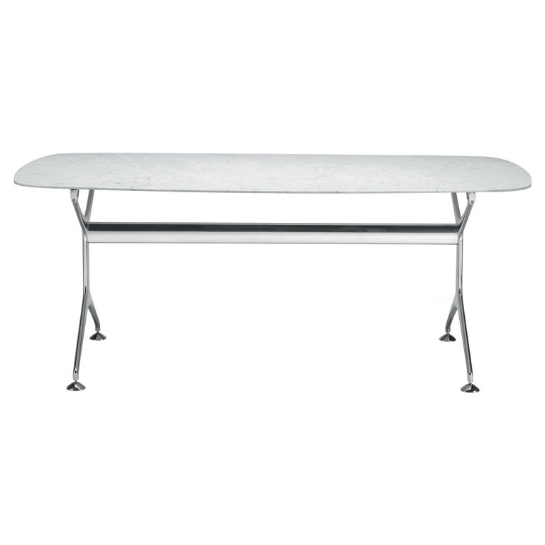 Alias Dining Frametable 240 in Carrara Marble Top with Polished ...