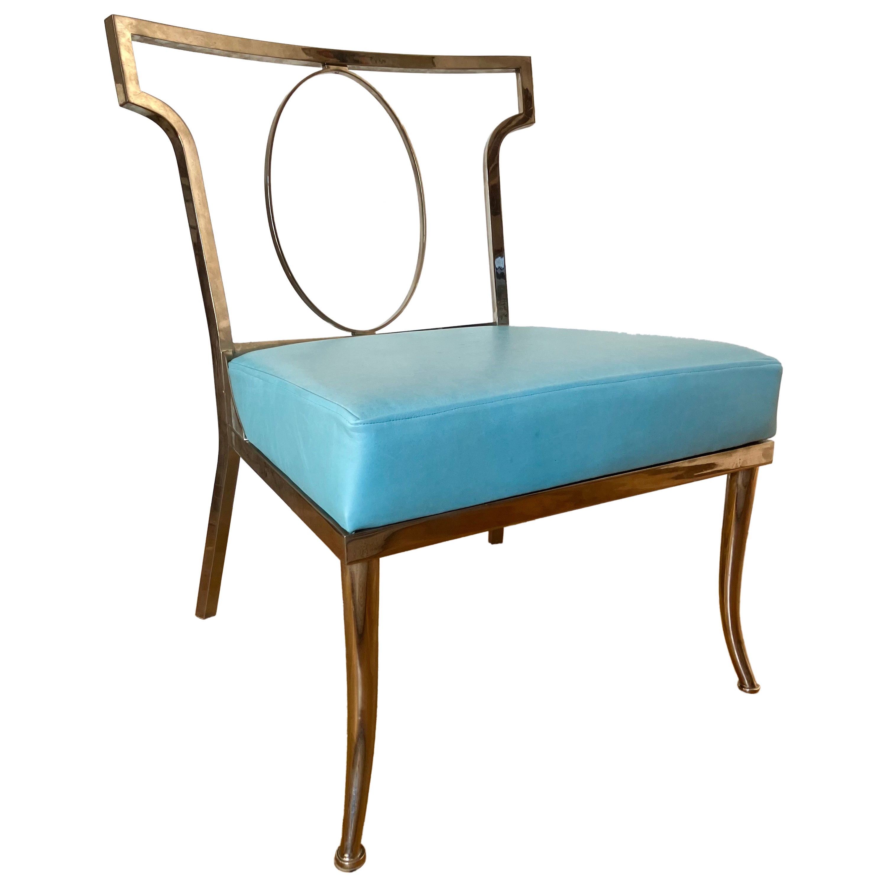 Turquoise Leather Chair