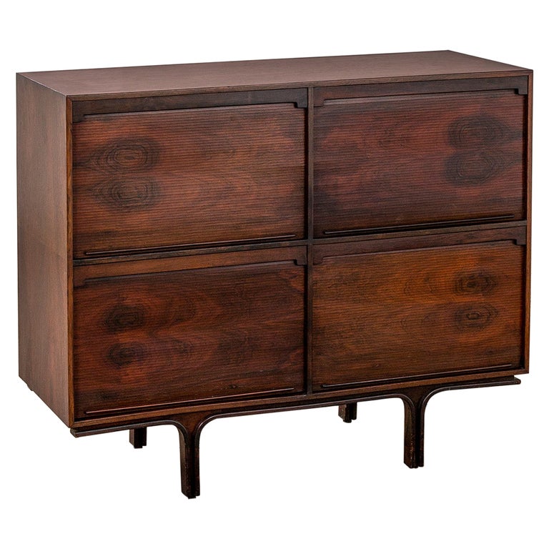20th Century Gianfranco Frattini Bernini Sideboard Mod 504 with Rolling ...