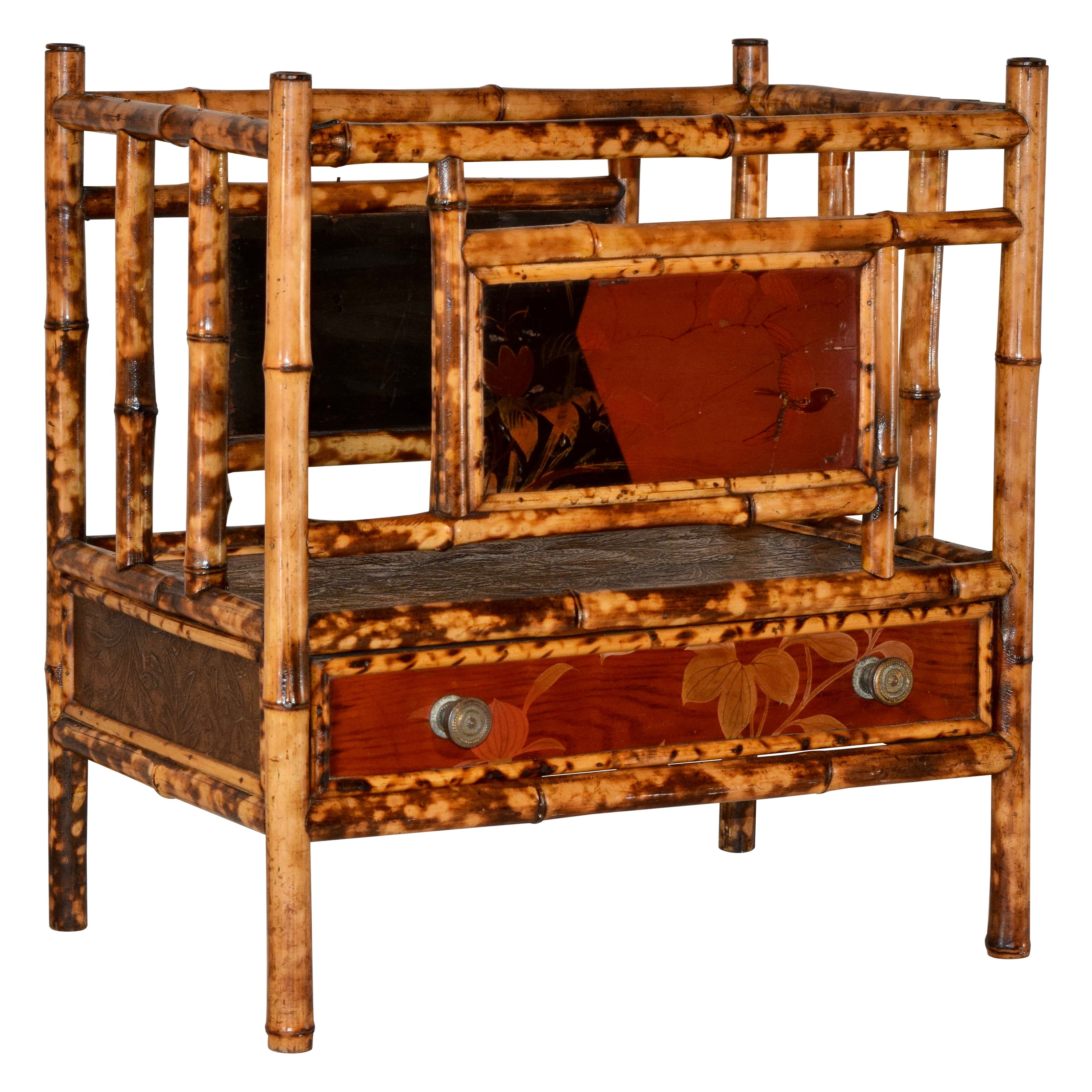 19th Century Victorian Period Simulated Bamboo Towel Rail / Linen Rail ...