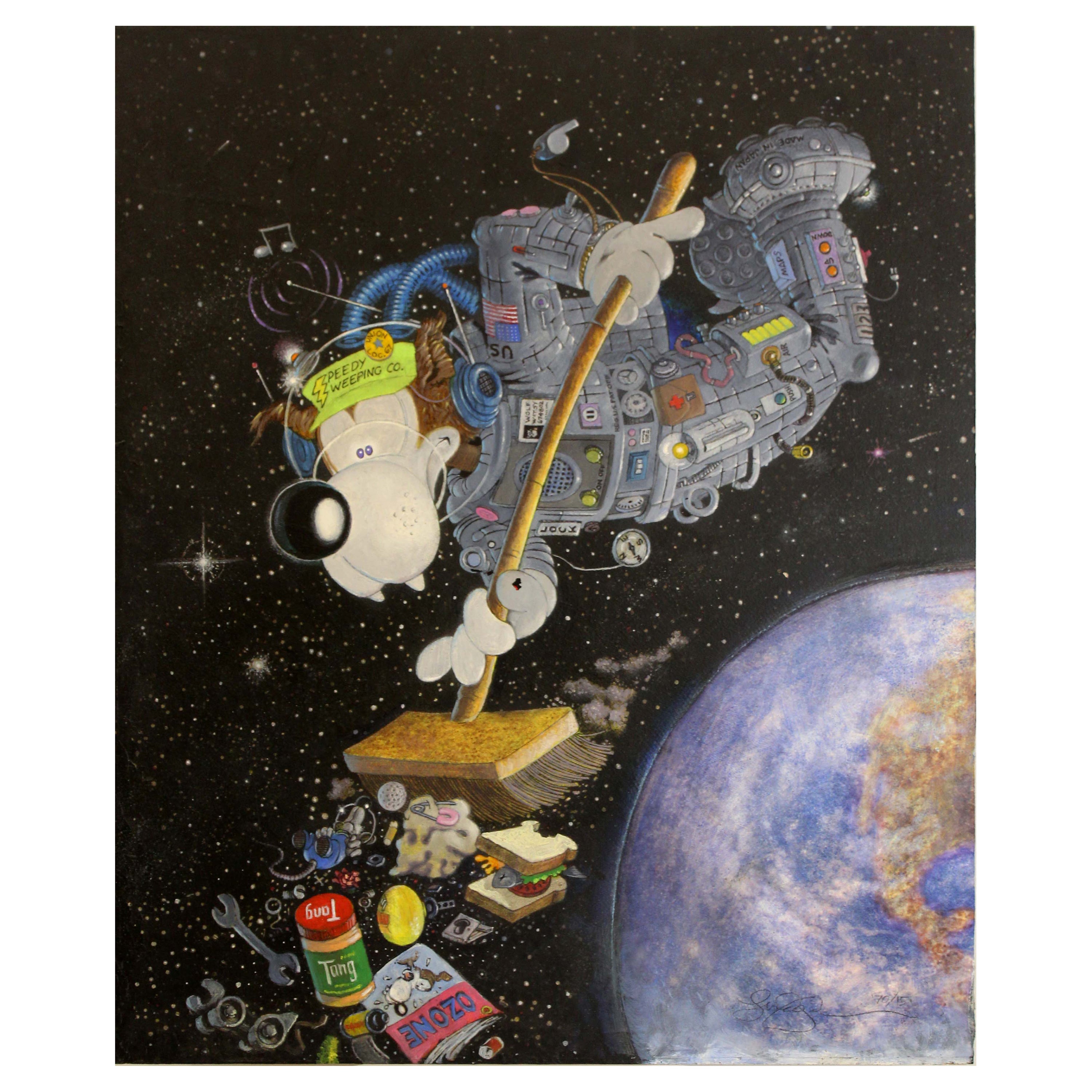 Signed Acrylic on Board Painting by George Stathopoulos For Sale at 1stDibs