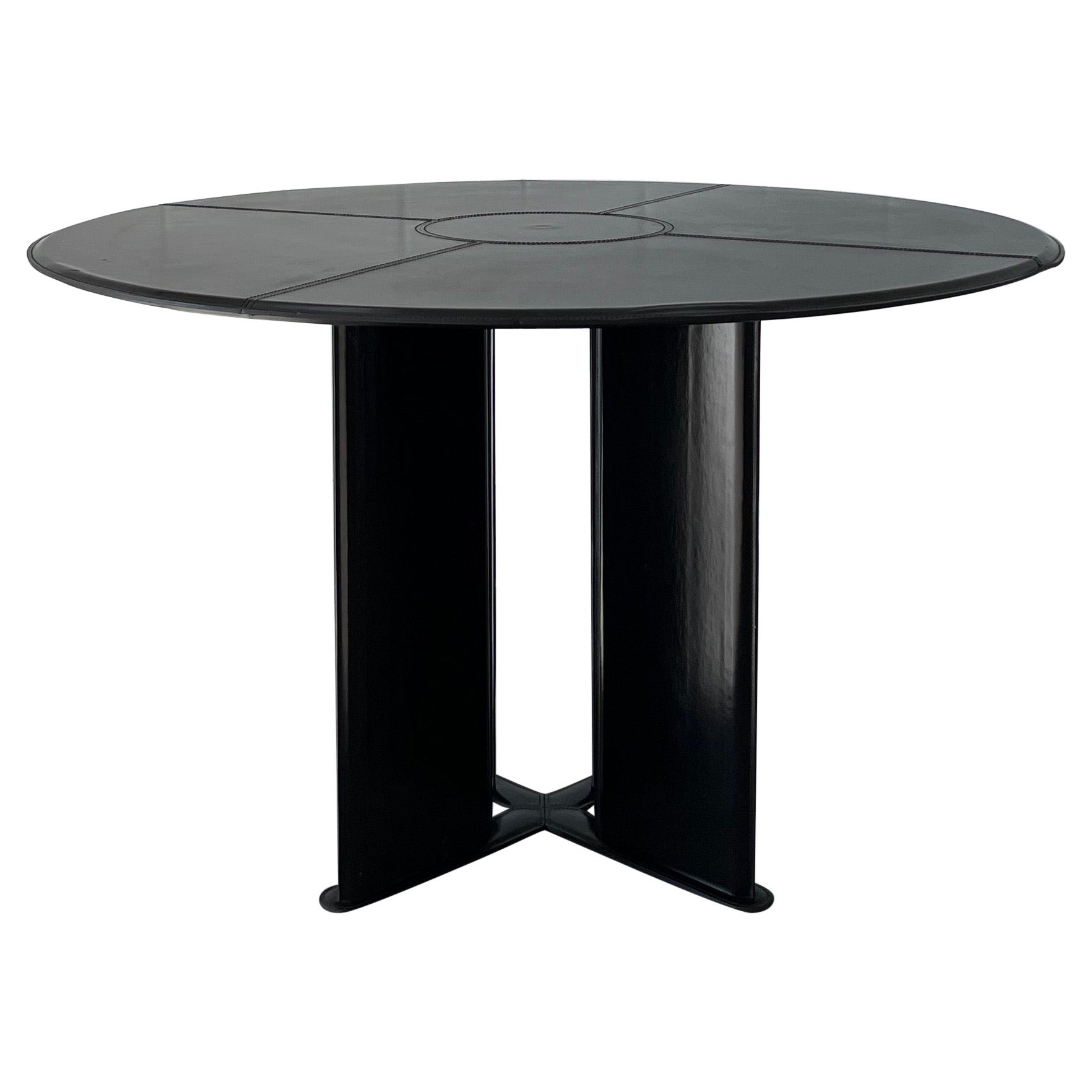 1970s, Tito Agnoli Leather Dining Table by Matteo Grassi For Sale at ...