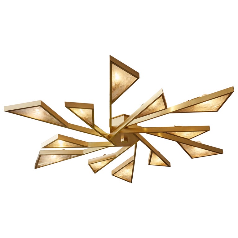 Rock Crystal Ceiling Light by Studio Glustin For Sale at 1stDibs