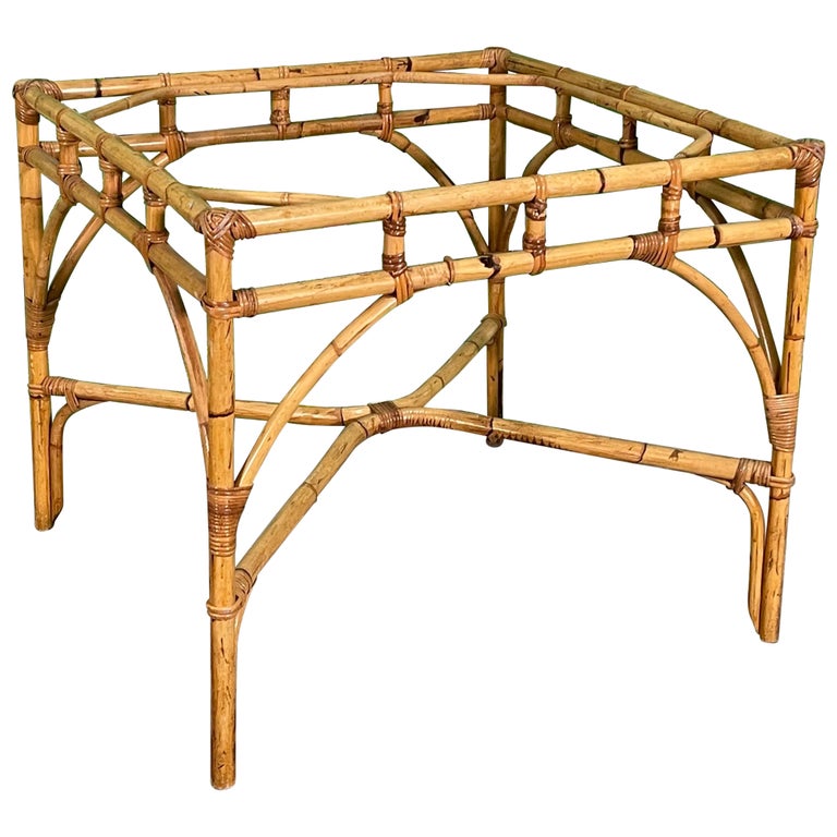 Rattan Square Dining Table Base For Sale at 1stDibs