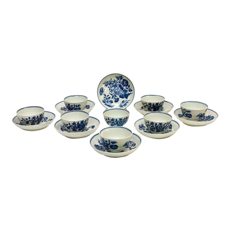 8 Royal Worcester Dr. Wall England Porcelain Cup and Saucers in Three ...