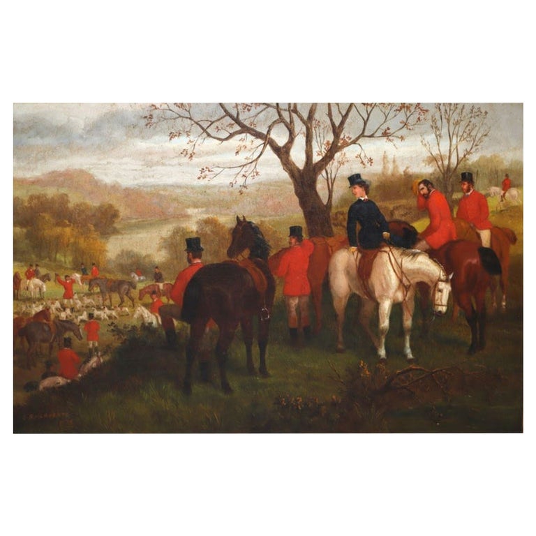 Edward Benjamin Herberte Fox Hunting Scene For Sale at 1stDibs