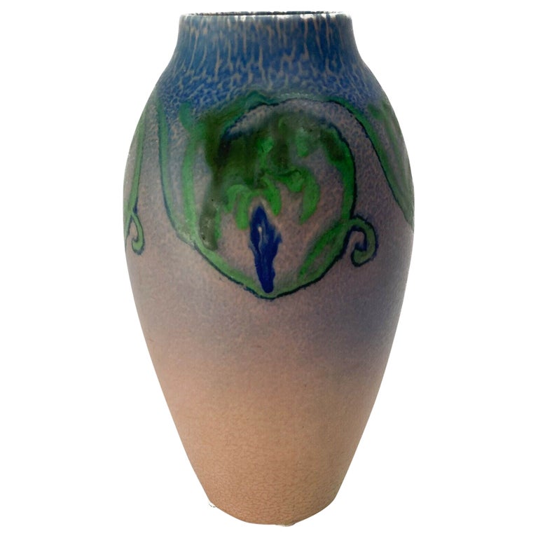 American Rookwood Pottery Floral Vellum Vase by Elizabeth Lincoln 1921 ...