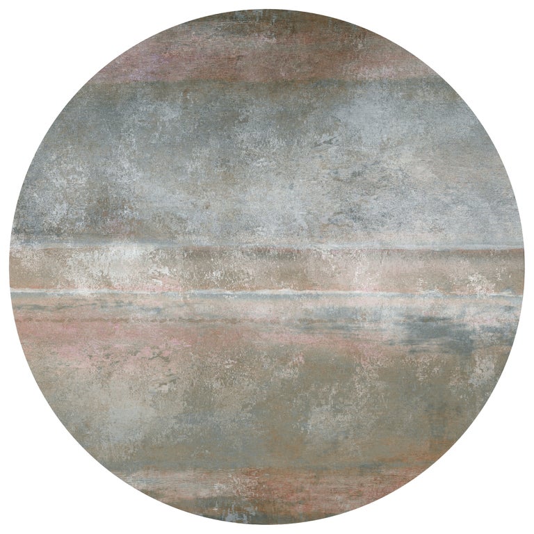 Moooi Large Quiet Collection Morning Asphalt Round Rug in Low Pile ...