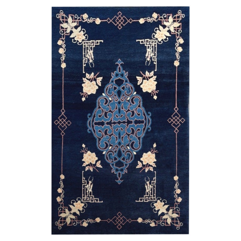 Chinese Carpet, Beijing, Royal Blue Beijing For Sale at 1stDibs
