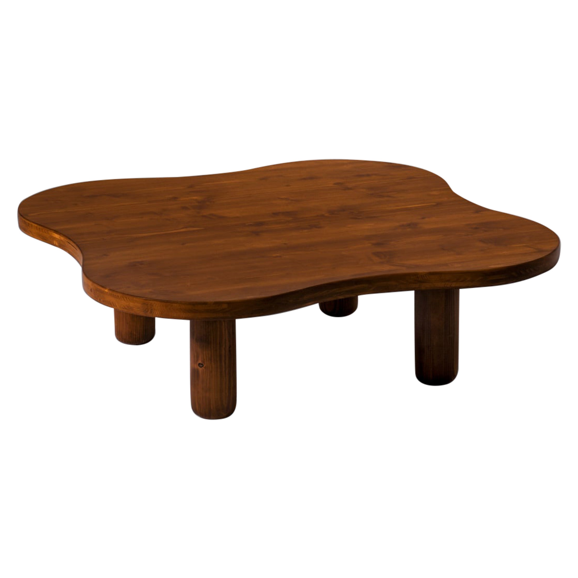Large Square Coffee Table in Sold Pine at 1stDibs
