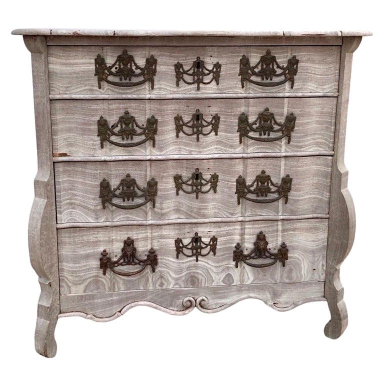 19th Century Bleached Mahogany Dutch Commode/Chest of Drawers For Sale ...