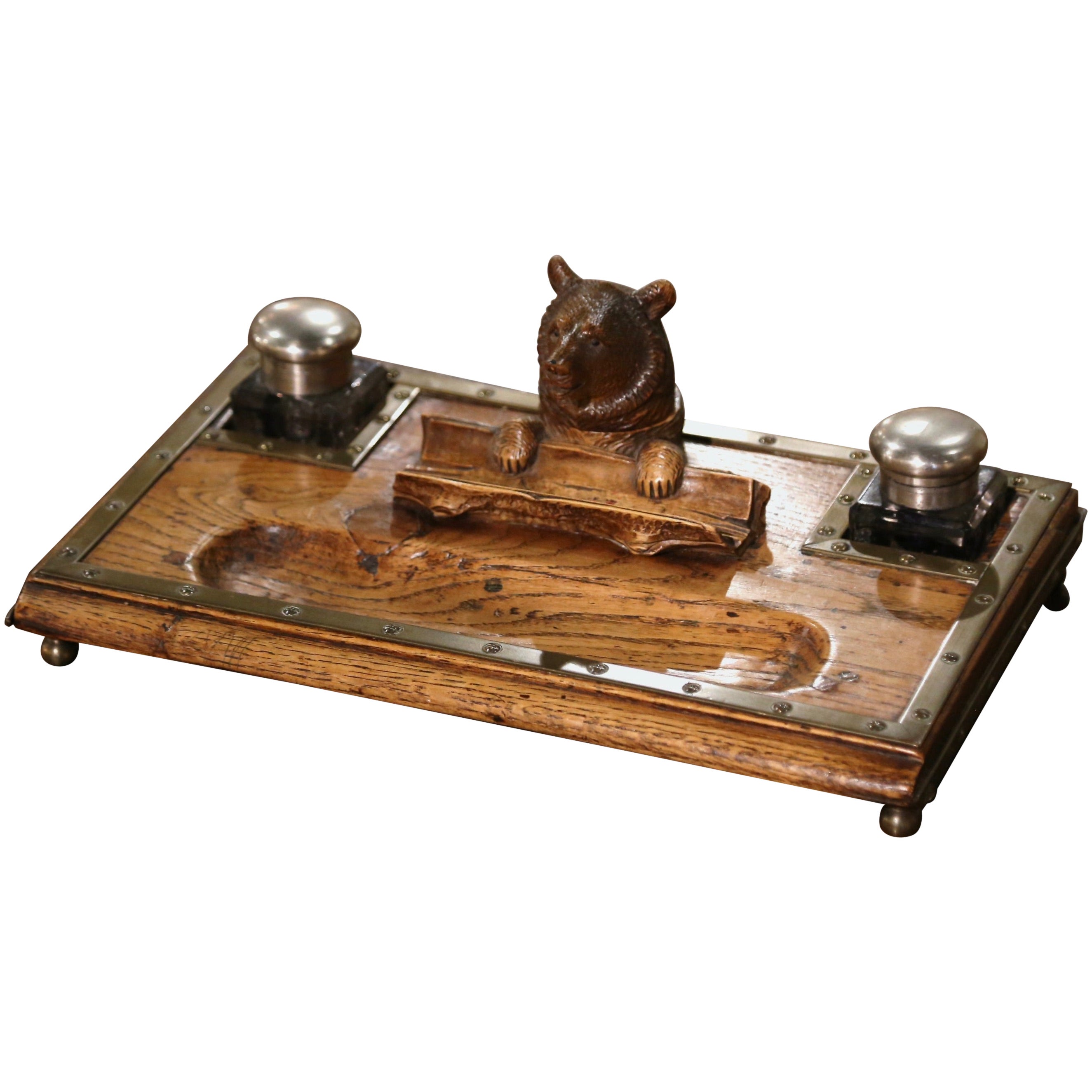 Antique Hand-Carved Black Forest Bears Inkstand 19th Century at 1stDibs ...