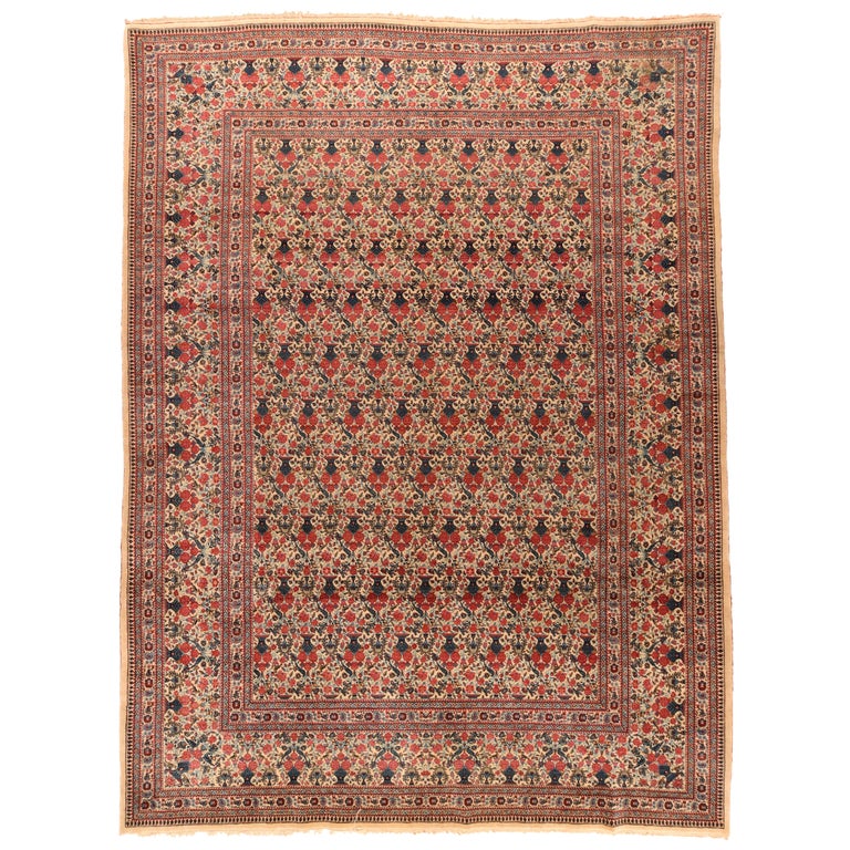 Antique Tehran Zele Sultan Rug For Sale at 1stDibs