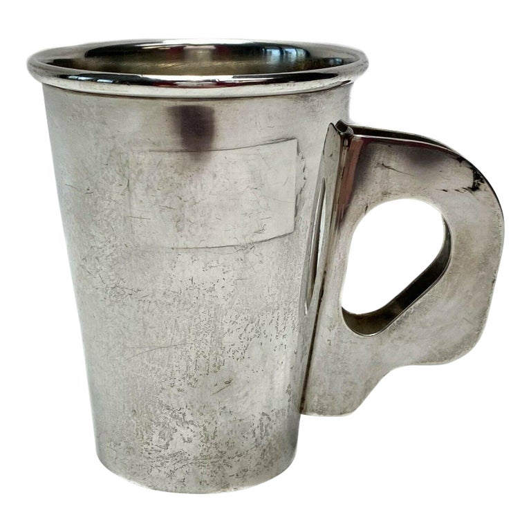 Bvlgari Italian Sterling Silver and Gold Wash Cup with Double Handled ...