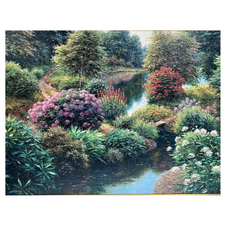 Whittington Pond by Henry Peeters Hand Embellished Giclees in Canvas ...