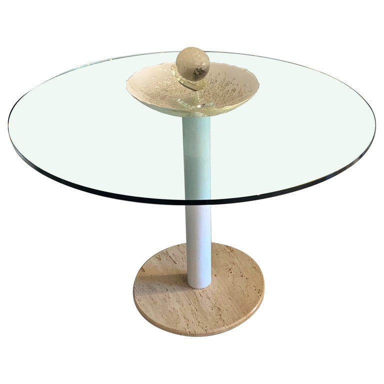 Italian Table Glass and Marble, 20th Century For Sale at 1stDibs