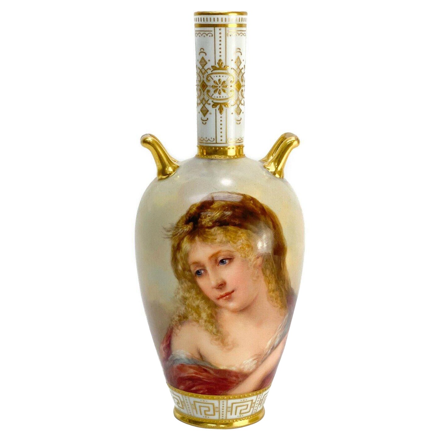 Royal Vienna Austria Porcelain Vase Portrait Artist signed Franz Tenner ...