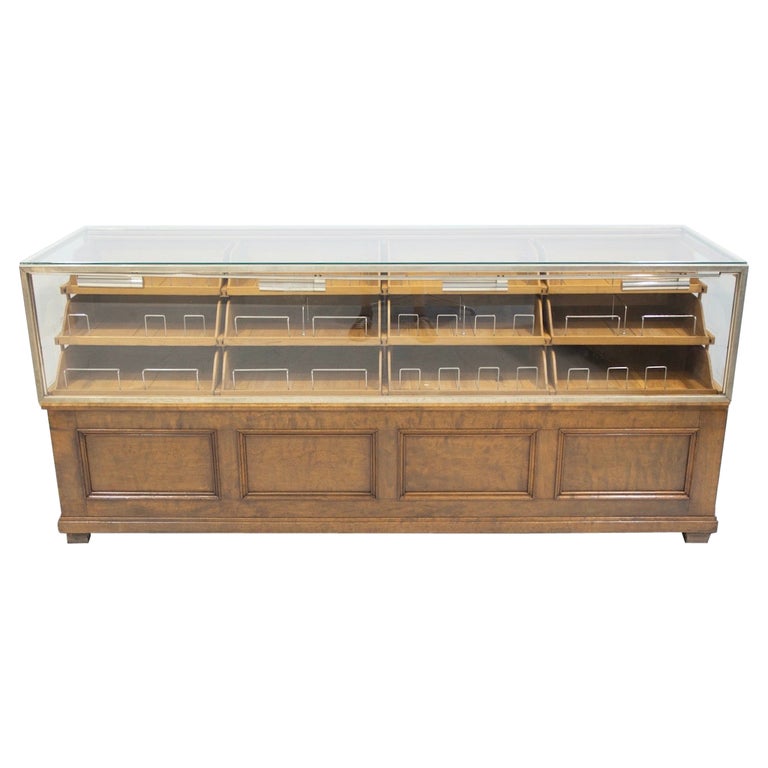 Shop Counter of Birch and Oak Wood with Twenty Drawers, 1940's For Sale ...