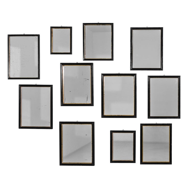 1880s French Gilded Mirrors, Set of Eleven For Sale at 1stDibs