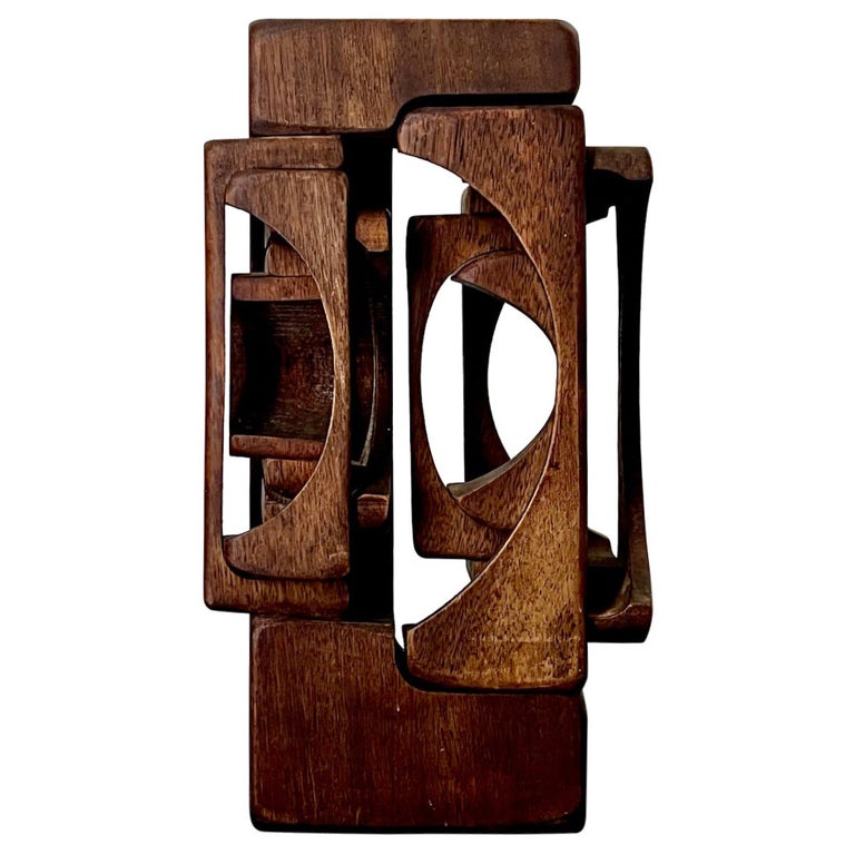 Wooden Sculpture by Brian Willsher, Signed and Dated, England, 1978 For ...