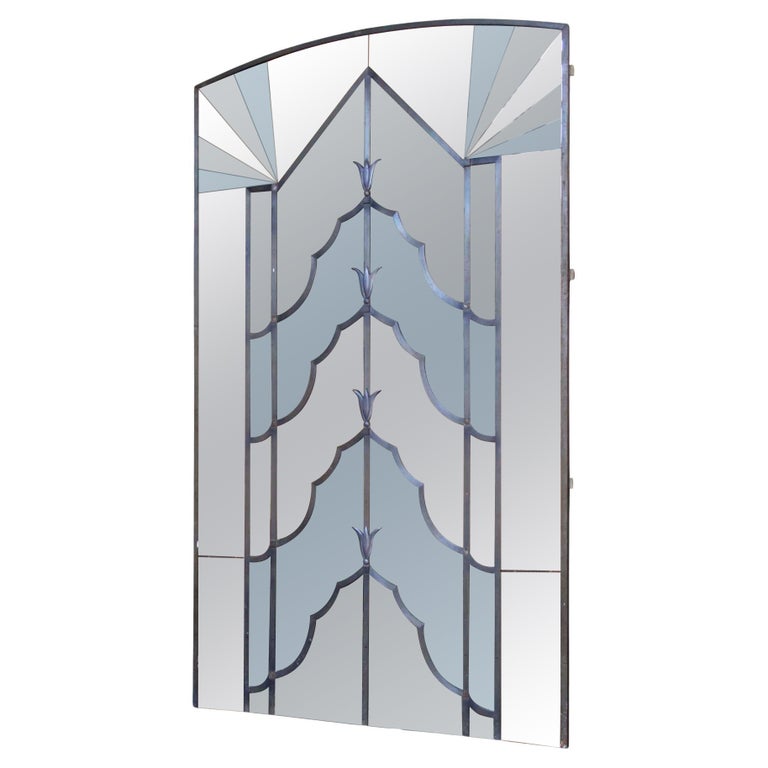 Incredible Art Deco Mirror, 1920, French, Iron and Mirrror For Sale at ...