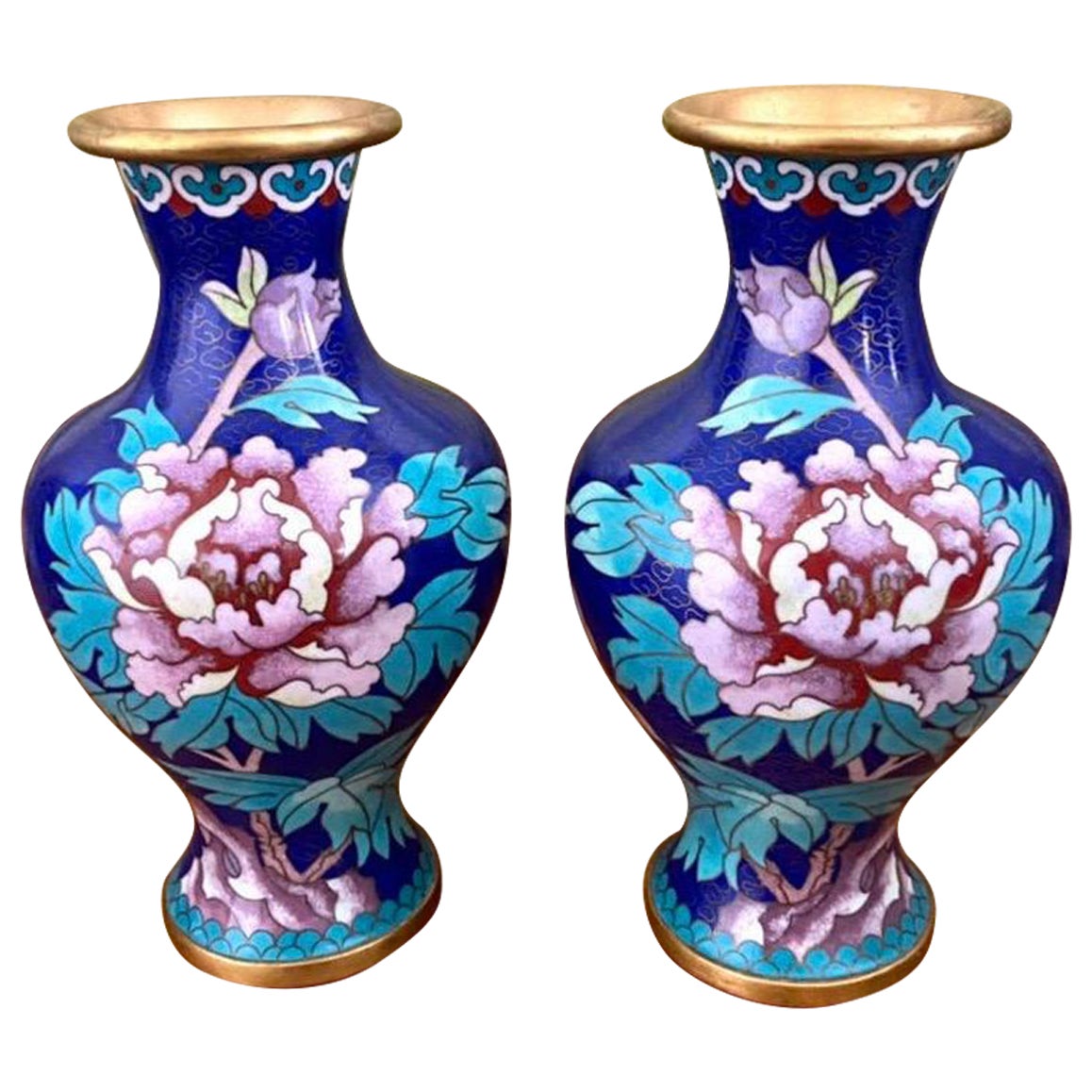 Large Multi Color Pink Vase Murano Style For Sale at 1stDibs