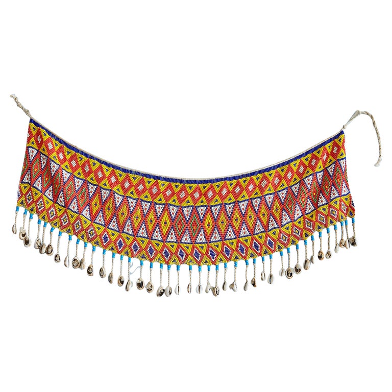 Vintage Handmade Multicolor Beaded Skirt from The Kirdi People ...