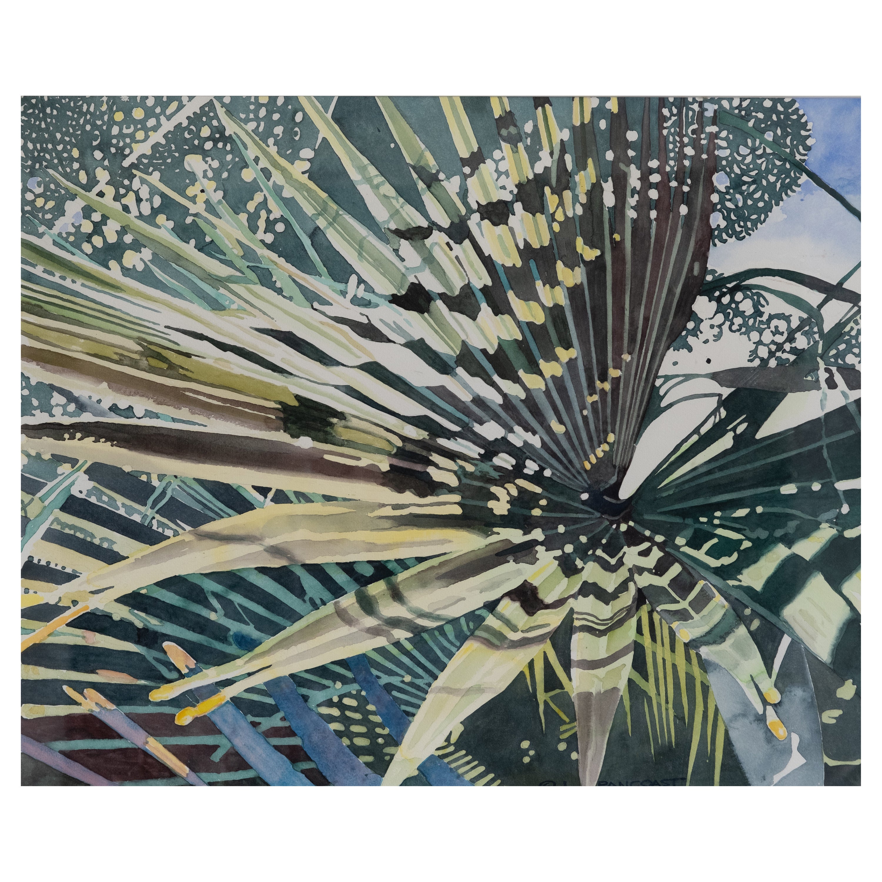 Signed Lester C. Pancoast 'Rococo', Watercolor on Paper at 1stDibs