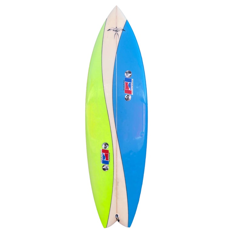 Larry Bertlemann Twin-Fin Surfboard by Donald Takayama For Sale at 1stDibs
