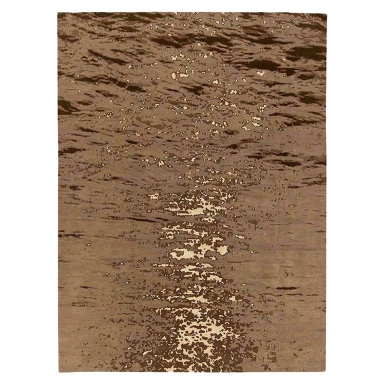 Contemporary Reservoir Silk and Wool Rug by Brett Beldock for Doris ...