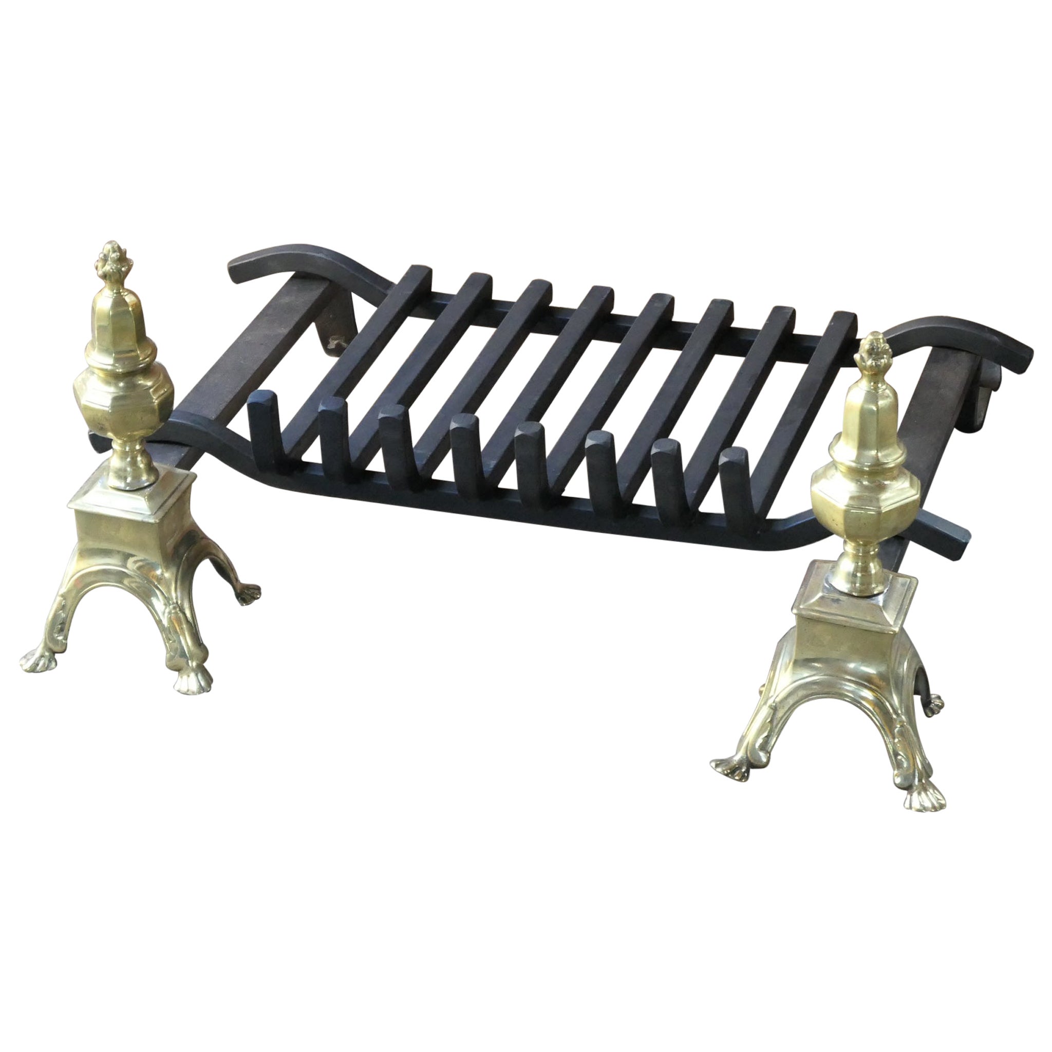 19th Century English Victorian Fireplace Grate or Fire Basket For Sale ...