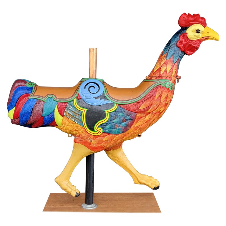 Carousel Rooster by C.J. Spooner Circa, 1900 For Sale at 1stDibs