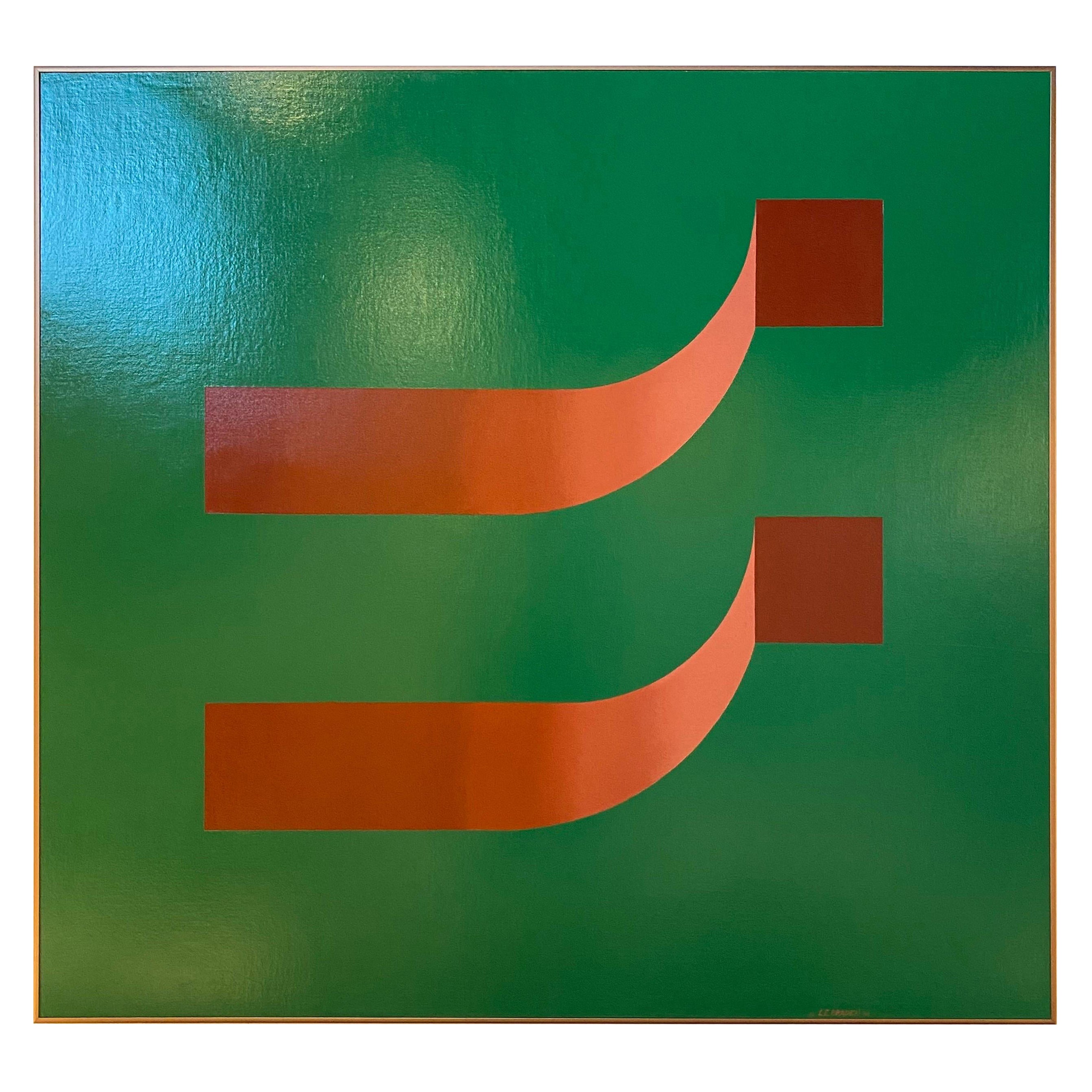 Large Jerry Clapsaddle Abstract Painting, 1982 at 1stDibs
