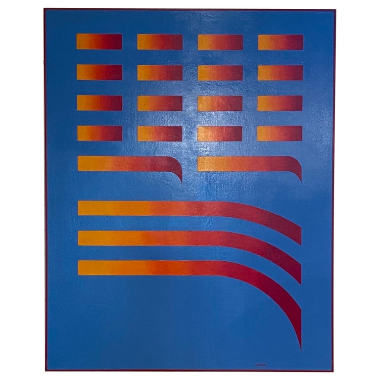 Lyle Braden Abstract Painting, 1983 For Sale at 1stDibs