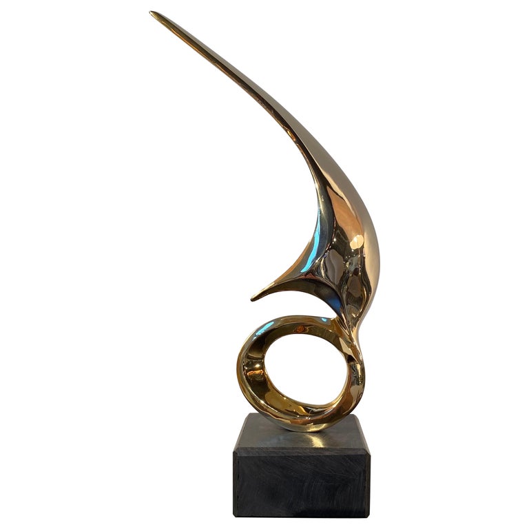 Bob Bennett Abstract Bronze Sculpture, Signed For Sale at 1stDibs