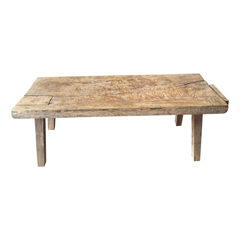 Vintage Butcher Block Coffee Table For Sale at 1stDibs