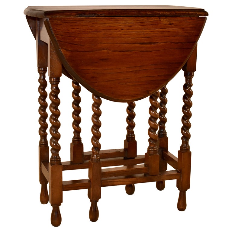 Edwardian Oak Gate Leg Table, c. 1900 at 1stDibs