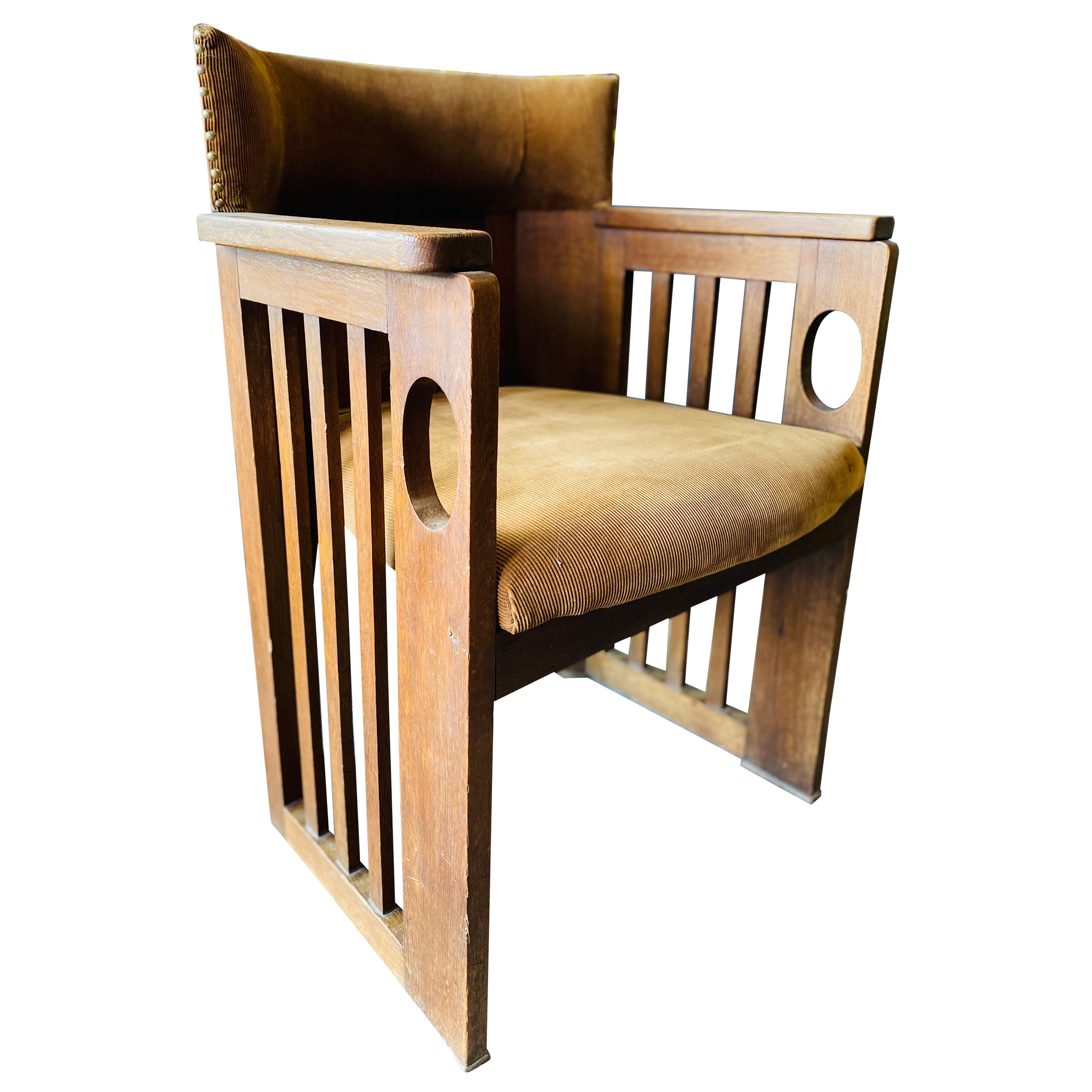 Woodenlounge Chair, Viennese Secession Style, Art Nouveau at 1stDibs