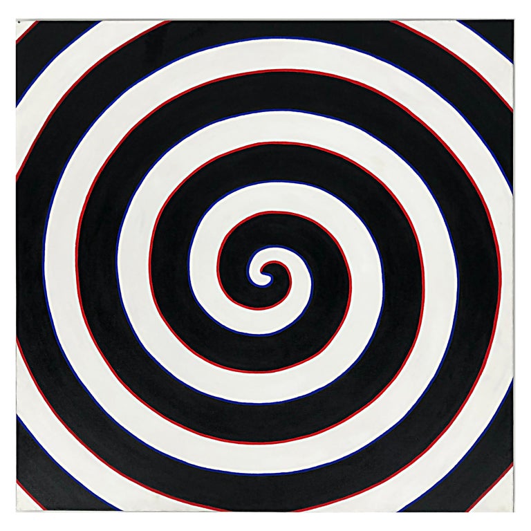 Tim Ray Fisher Abstract Op Optical Art Oil Painting on Canvas For Sale ...